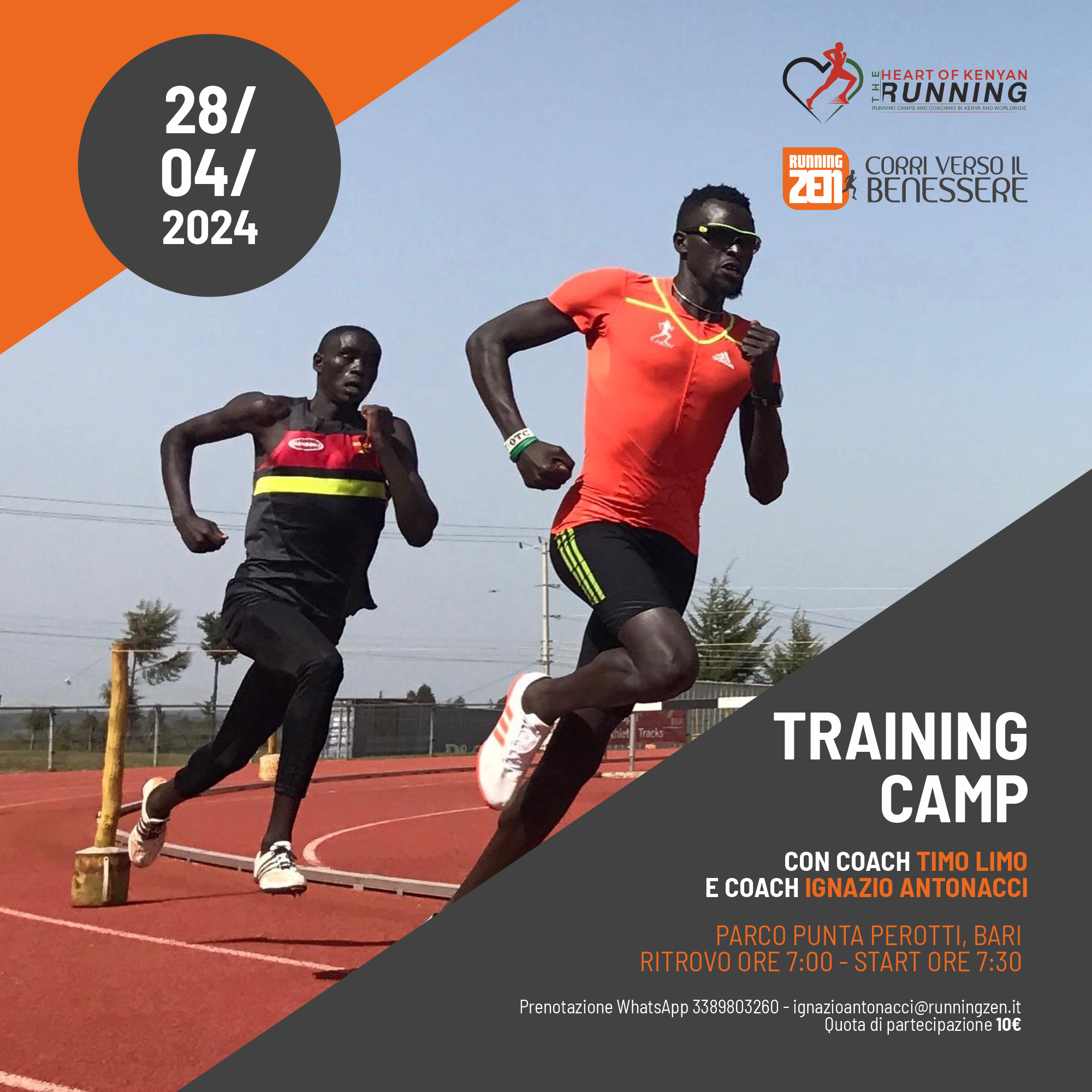 Evento Running a Bari con il Coach Timo Limo dal Kenya | RunningZen